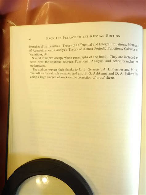 Elements Of Functional Analysis By Liuisternik LA And Sobolev V J Good Hardcover