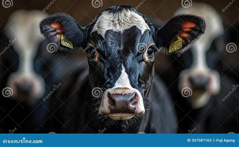Holstein Cow Portrait Vector Illustration 80122472