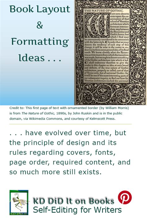 book layout and formatting ideas kd did it