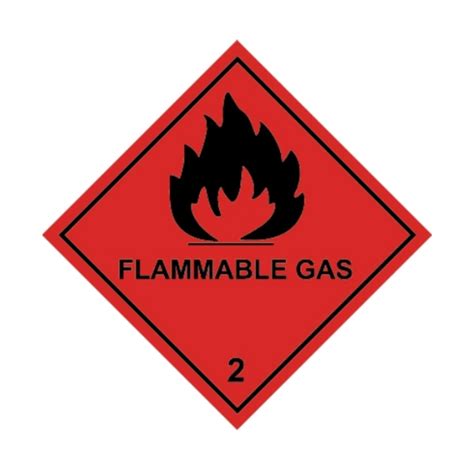 Un Hazard Warning Diamond Class 2 Flammable Gas