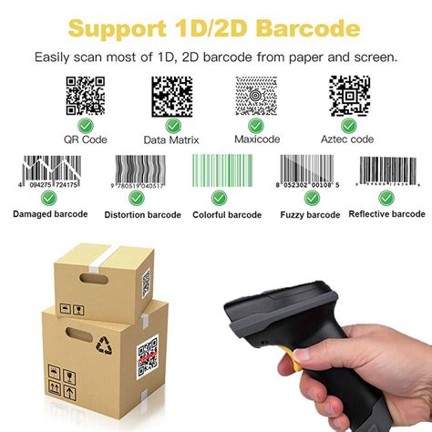 Hstem 24g Draadloze Bluetooth Barcode Scanner Qr Vicedeal