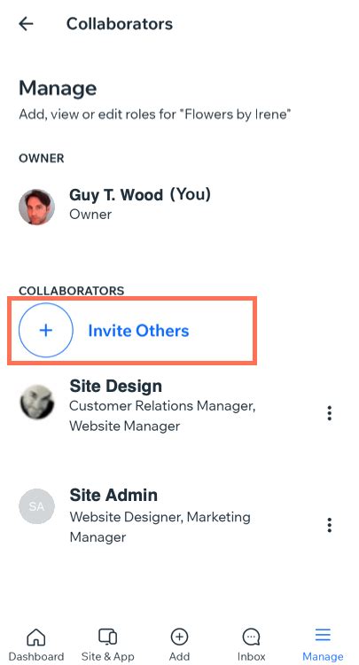 Wix App Inviting And Managing Collaborators Help Center
