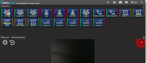 VCOM WebRTC Control Panel VCOM Virtual Matrix Documentation
