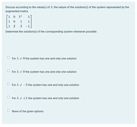 Solved Discuss according to the value s of λ the nature of Chegg com