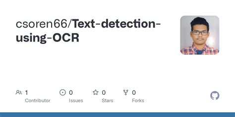 GitHub Csoren Text Detection Using OCR