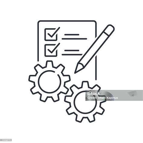 Testing Process Functionality Analysis Procedure Vector Linear Icon