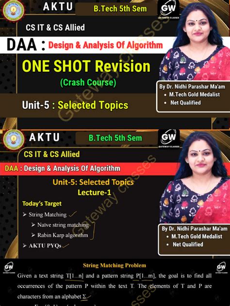Daa U 5 One Shot Aktu Btech Pdf