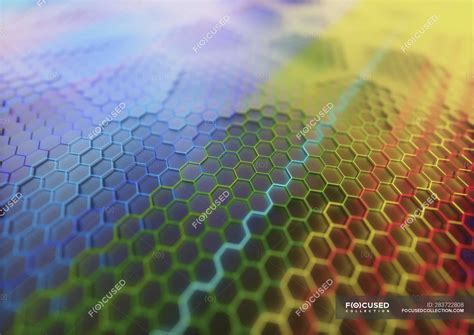 Graphene Sheet Abstract Digital Illustration — Pattern Molecular