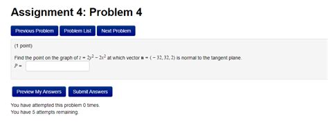 Solved Assignment 4 Problem 4 Previous Problem Problem List