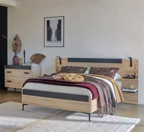 Double Bed First Meubles Célio Contemporary With Headboard
