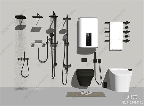 花洒su模型下载【id1123010592】知末su模型网