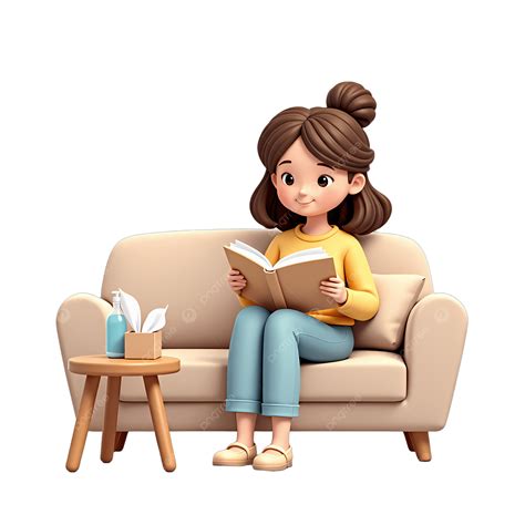 Girl Sitting On Couch Clipart