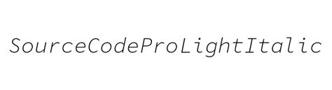 Source Code Pro Light Italic Font Ffonts Net