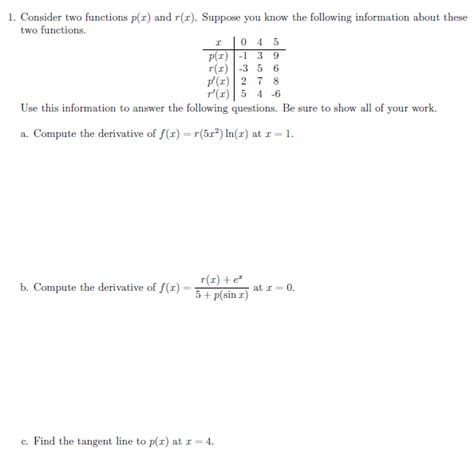 solved 1 consider two functions p x and r x suppose you