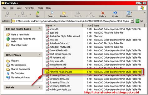 Prinsip Cara Membuat Plot Style Pen Assignments AutoCAD Tutorial