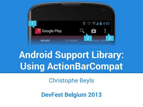 Android Support Library Using Actionbarcompat Ppt
