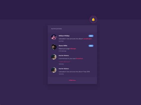 Notifications Designs Created By Ui Desgn Daily