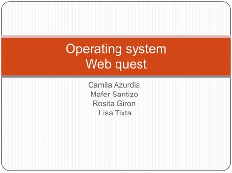 Operating System Ppt