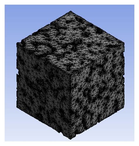 reconstruction model matrix and pore space finite element model of s2