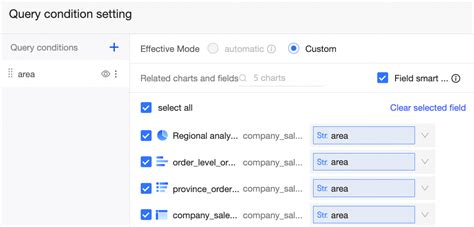 How To Create A Query Control To Generate One Or More Query Conditions Quick Bi Alibaba