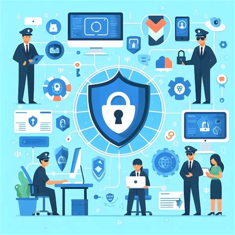 Cybersecurity Illustrations Vector Graphics Design Premium Ai Generated Vector