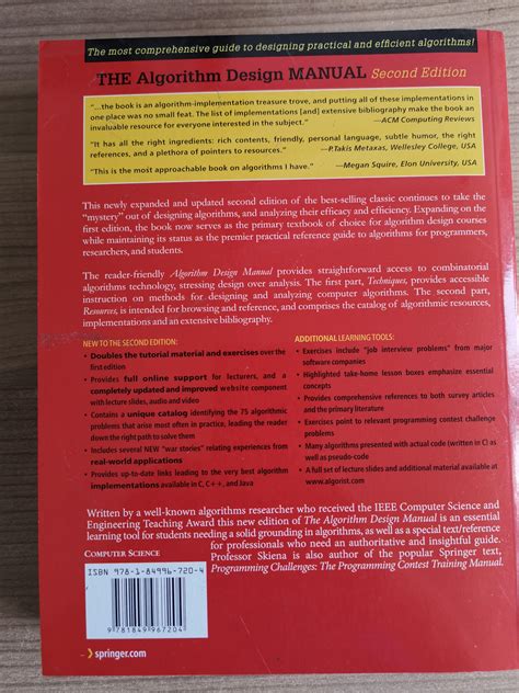 The Algorithm Design Manual Hobbies And Toys Books And Magazines Fiction And Non Fiction On Carousell