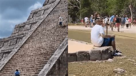 Video Turista Sube A Pirámide De Kukulkán En Chichén Itzá Lo Exhiben