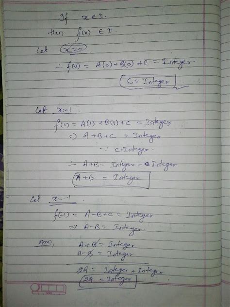 let f x ax bx c where a b c are real numbers prove that f x