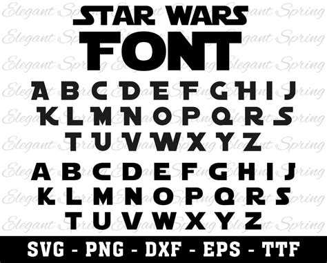 Star Wars Font Star Wars Font Svg Font Svg Star Wars Alphabet Svg