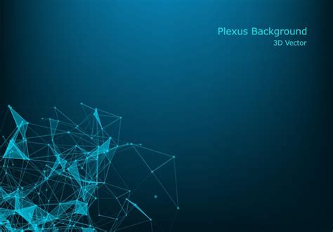 Premium Vector | Abstract plexus background with connected lines and dots wave flow plexus ...
