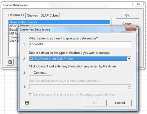 Import Data From SQL Server Into Excel