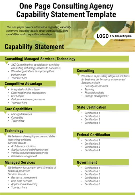 Editable 39 Effective Capability Statement Templates Examples