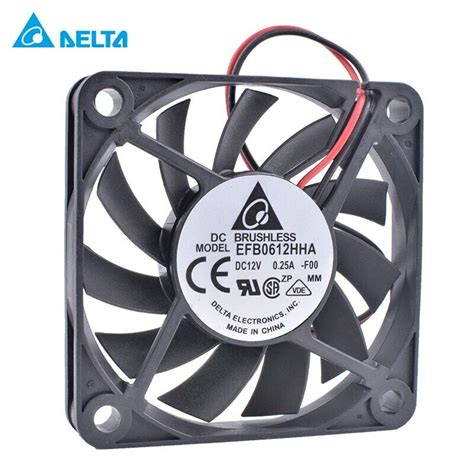 냉각 혁명 efb0612hha 6cm 60mm 6010 12v 0 25a 이중 볼 베어링 대형 풍량 냉각 팬 냉각 환풍기