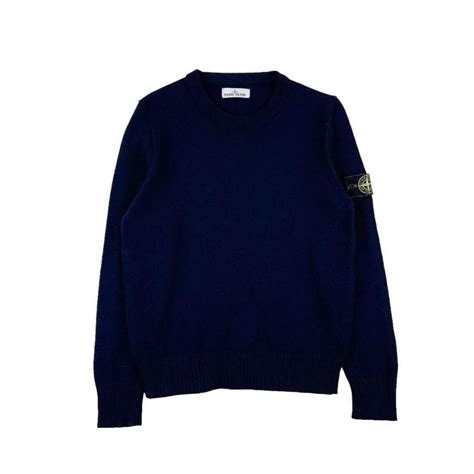 Stone Island Mens Navy Jumper Depop