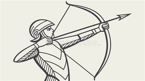 Archer With Bow And Arrow Symbolizing Focus And Precision Vector Design Generative Ai Stock