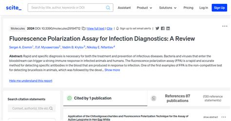 Fluorescence Polarization Assay For Infection Diagnostics A Review