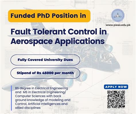 Phd Position In The Area Fault Tolerant Control In Aerospace Applications… Pakistan Institute
