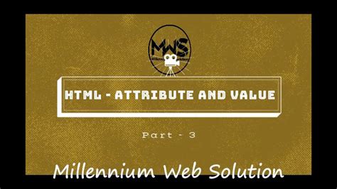 Html Attribute And Its Value In Odia Part 3 Youtube