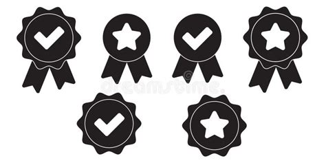 Certificate Badge Vector Illustration Yellow Badge Warranty Icon With