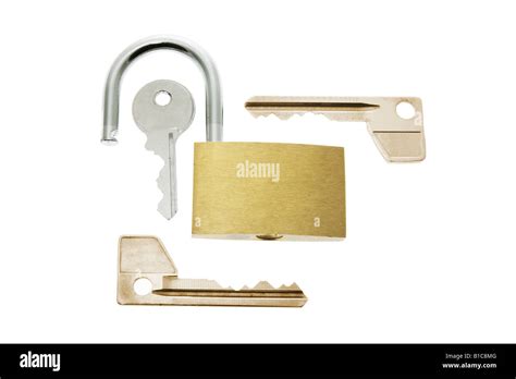 Padlock With Keys Stock Photo Alamy