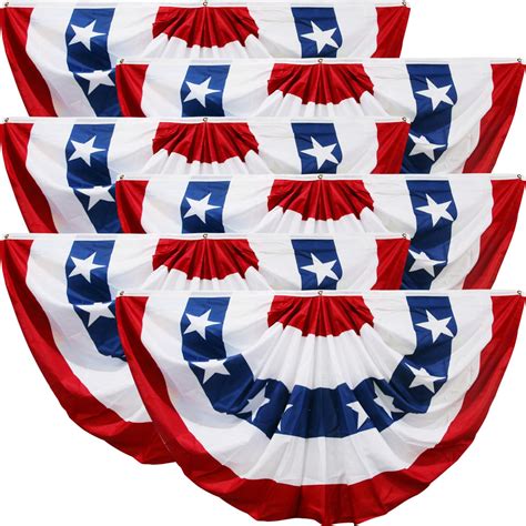 American Flag Bunting For Outside6 Pack American Flags Banners