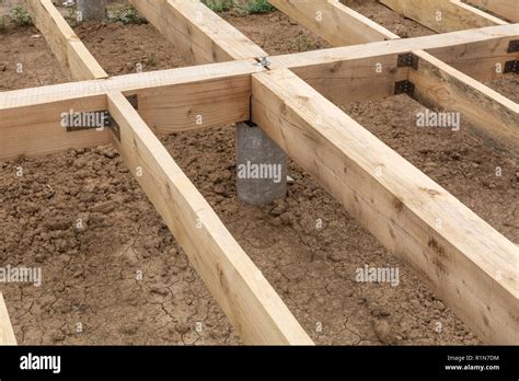 Housing Frame Assembly Installation Of Residential Building Base Of A