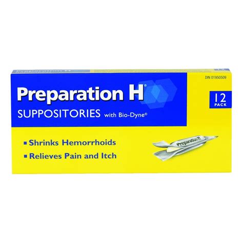 Preparation H Suppositories With Bio Dyne