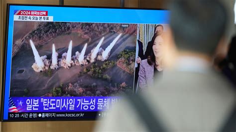 North Korea Fires A Barrage Of Ballistic Missiles Toward The Sea Ahead