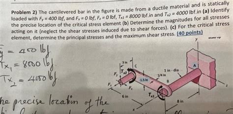 Solved Problem 2 The Cantilevered Bar In The Figure Is Made