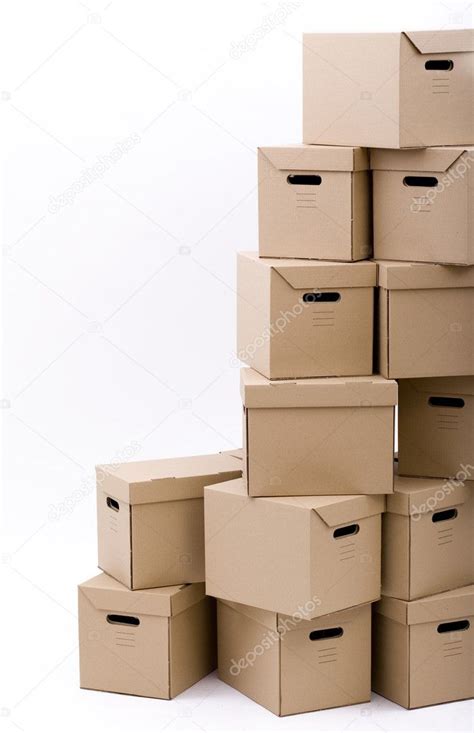 Stack Of Carton Boxes Stock Photo Photomak