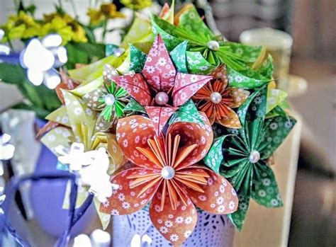 Diy Origami Kusudama And Lily Flower Bouquet