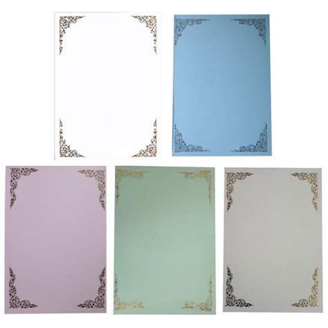 ใบประกาศนียบัตร ใบเกียรติบัตร กระดาษปั้มทอง ลายไทย กระดาษหอม A4 A5 B5 หนา 180แกรม แพค 50แผ่น ใบ