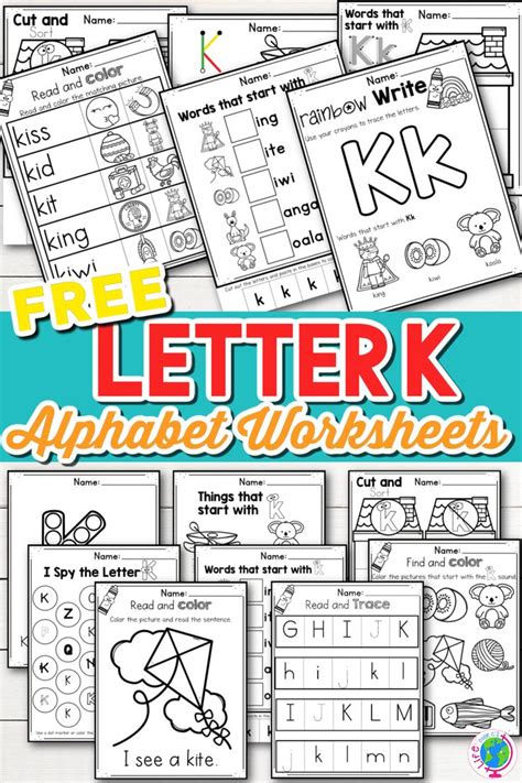 Free Printable Letter K Worksheets Tracing Letter Recognition Alphabet Sounds Letter