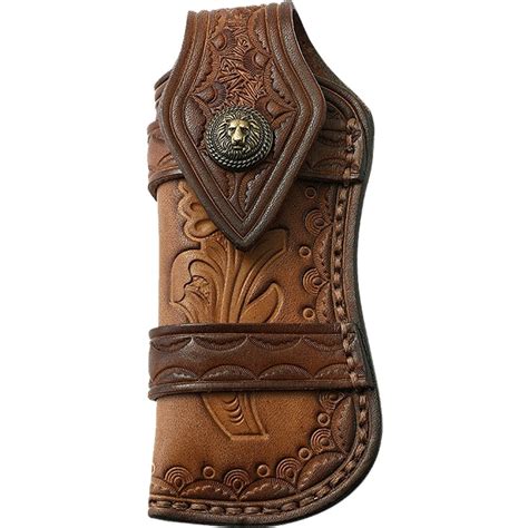 Vlrwzc Knife Sheath Leather Knife Pouch Snap Closure Belt Loop For Folding Knife Pocket Knife